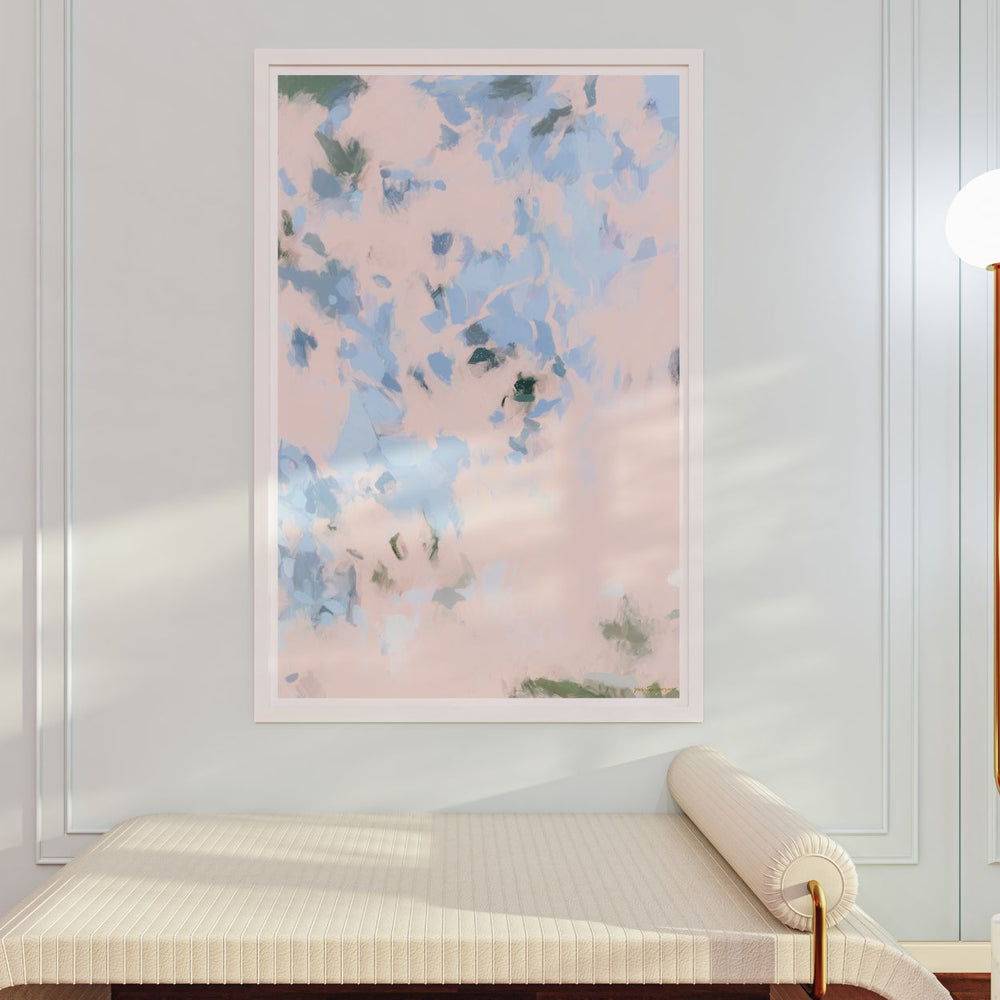 Dove, pink and blue, large scale abstract art, Patricia Vargas -Parima ...