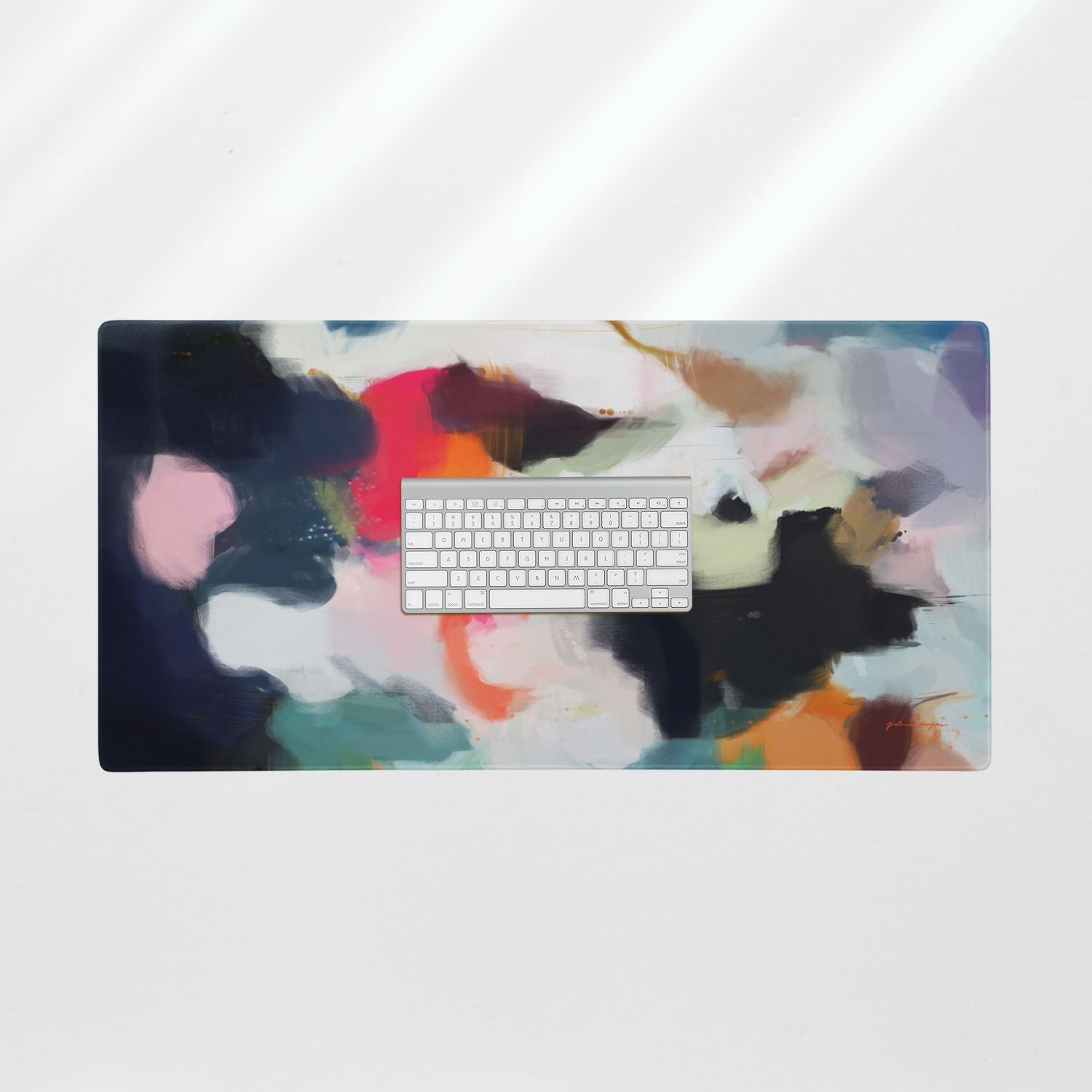 Eliza - Desk Mat, Colorful Desk Pad, Large Desk Blotter 36"x18"
