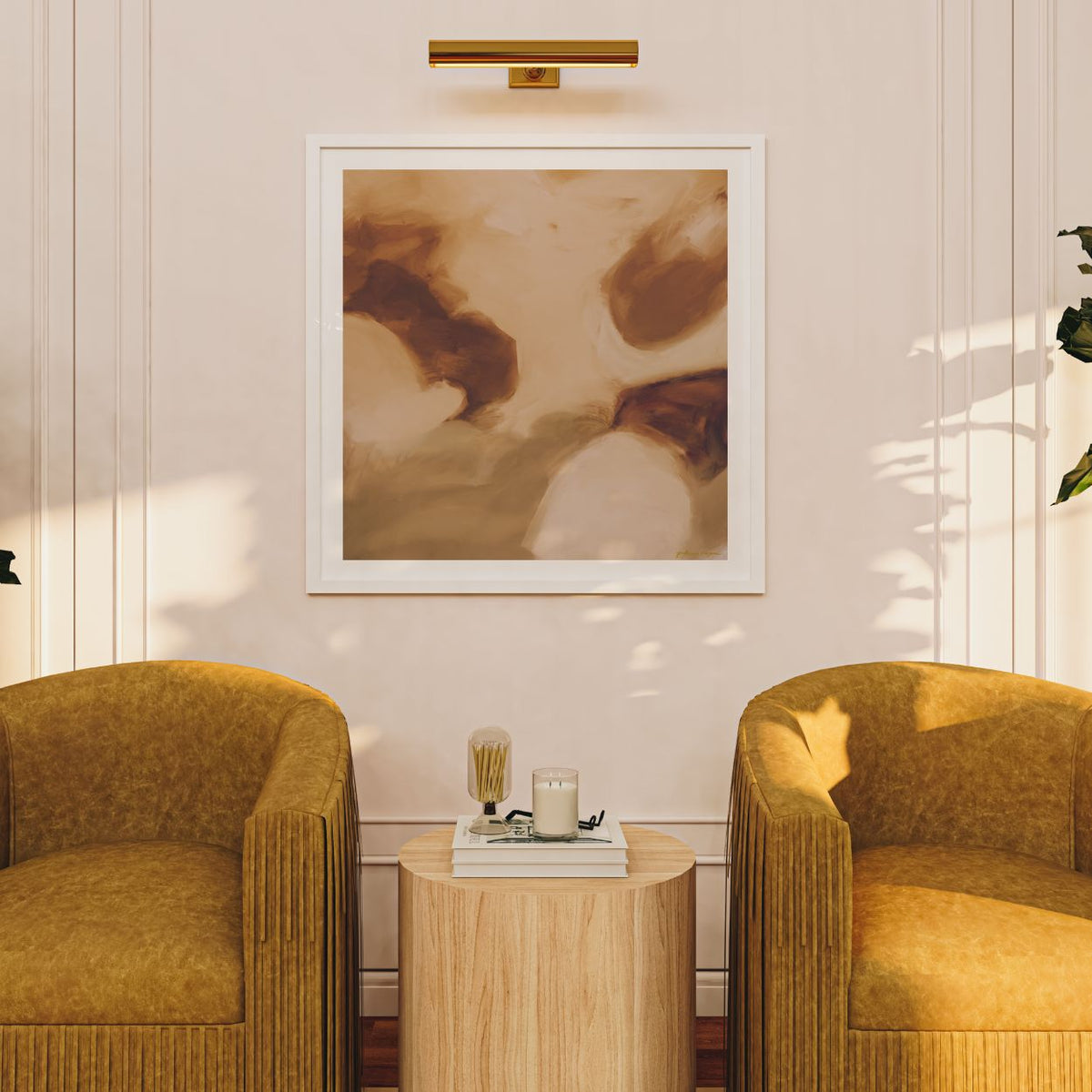 Soft Clay, brown neutral, large scale abstract art, Patricia Vargas ...